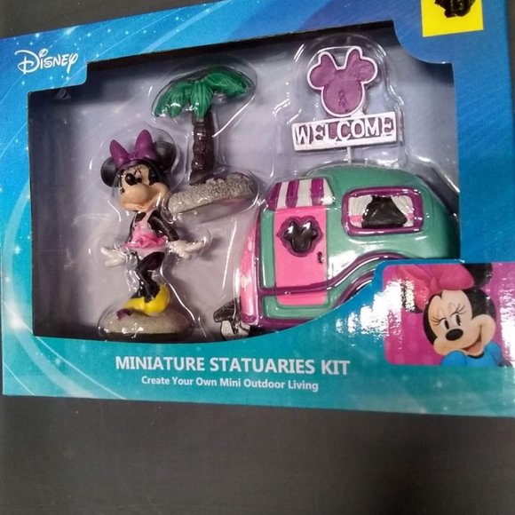 Disney | Other | Minnie Mouse Mini Outdoor Living Miniature Statuaries ...